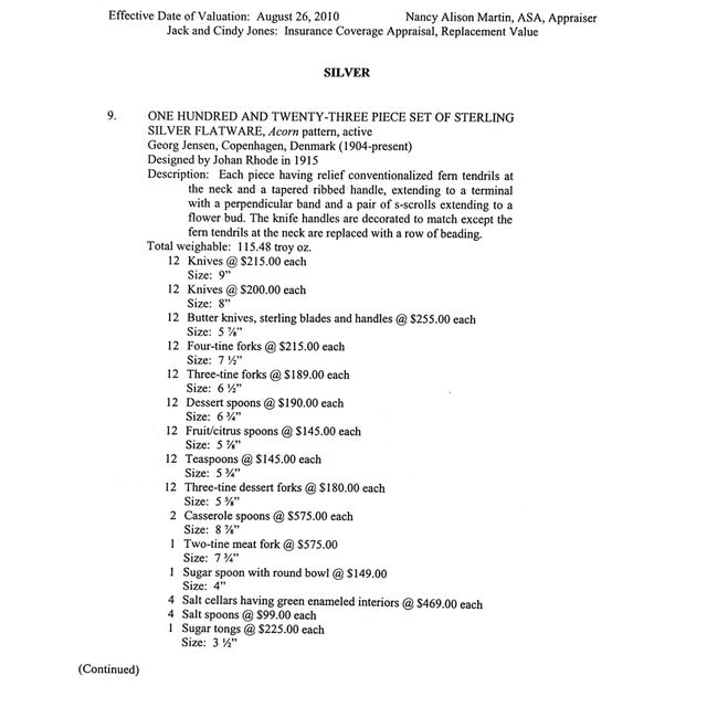 1950s Georg Jensen Acorn Pattern Sterling Silver Flatware Set- 123 ...