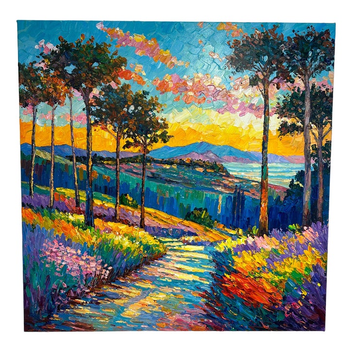 Katharina Husslein, A Break in Reality, Oil on Canvas | Chairish