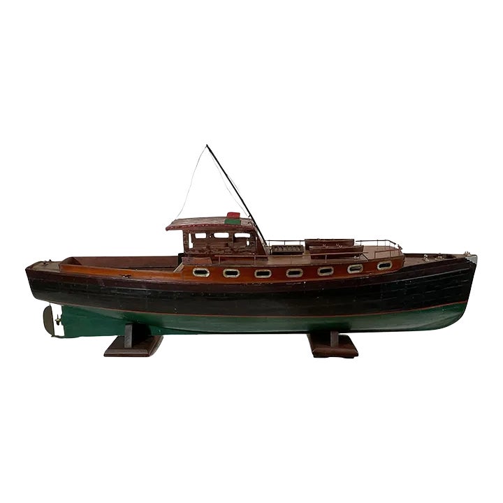 Classic Antique Yacht Model | Chairish
