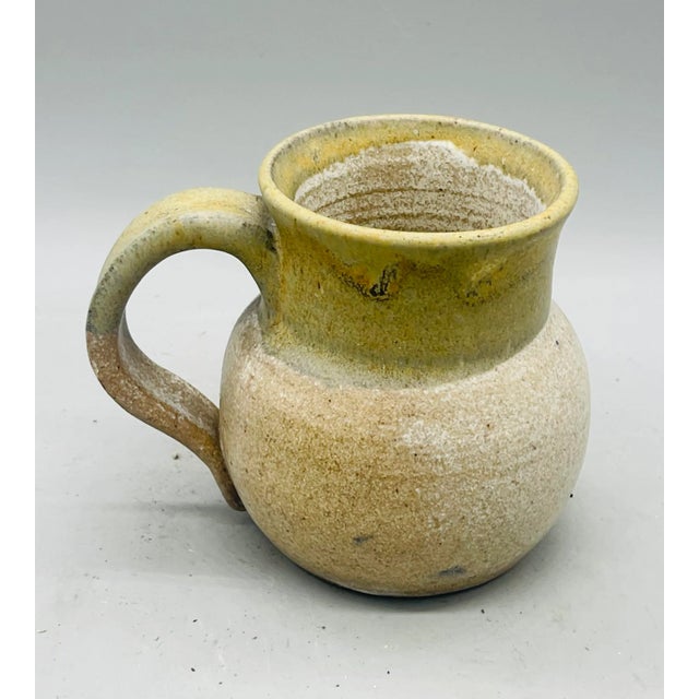 Vintage Mixed Set of 7 Studio Pottery Signed Beige Mugs | Chairish