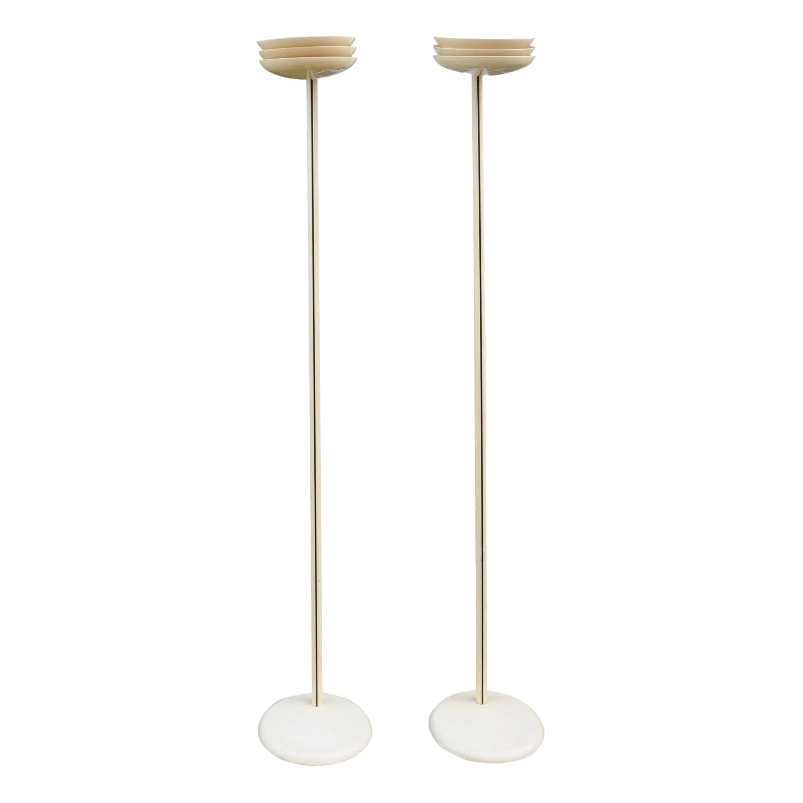Vintage Italian Cream Model Rl 101/5 Floor Lamps from Relux, 1970s, Set ...