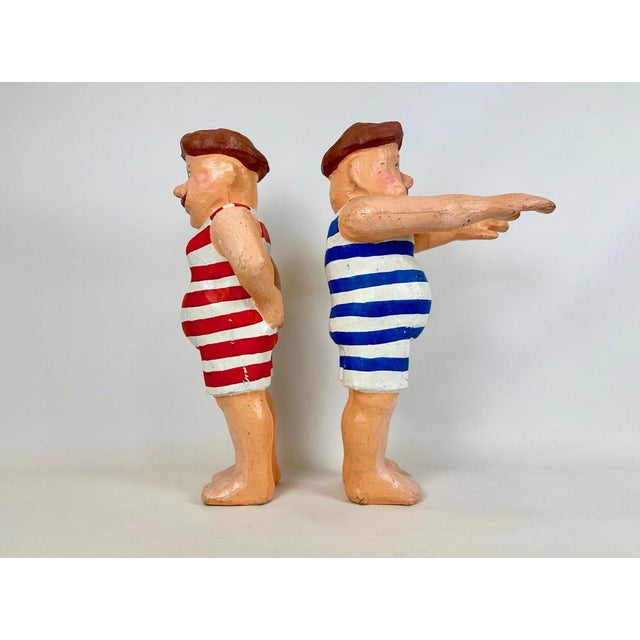 French Papier-Mâché Bathers, 1960s, Set of 2 | Chairish