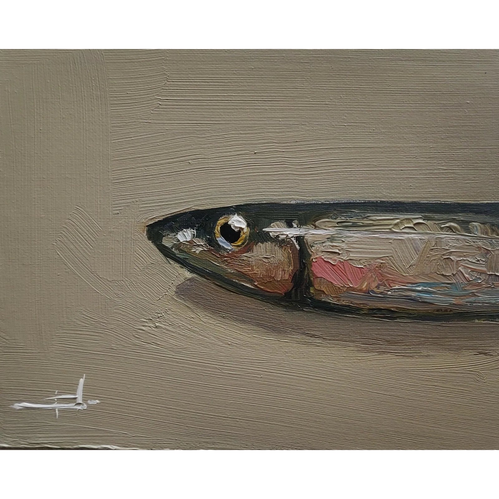 Sardine Fish Oil Painting by Vivek Mandalia | Chairish