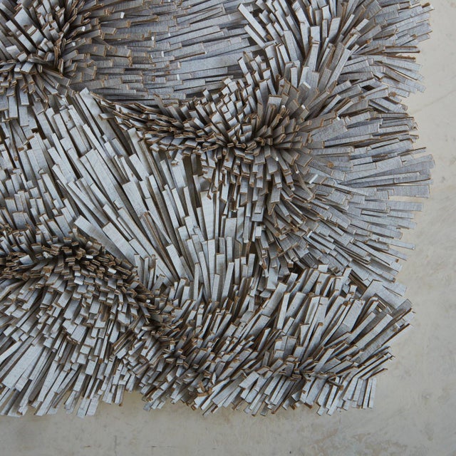"White Shift" Modern Textural Wall Sculpture by Erin Vincent, 2022 ...