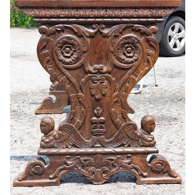 Italian Renaissance Style Walnut Refectory or Library Table 19th ...
