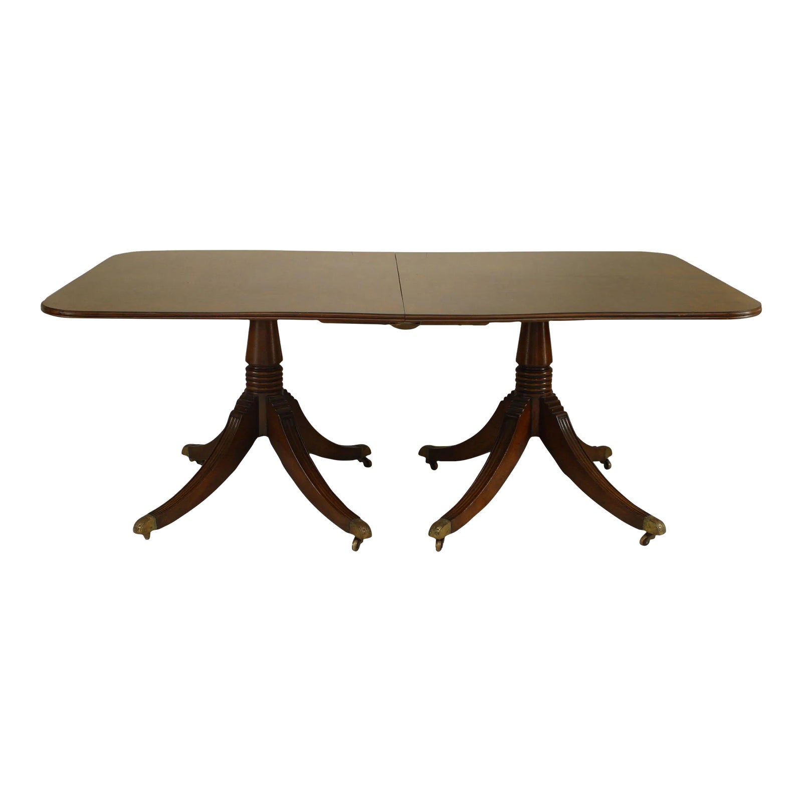 English Regency Style Mahogany Dining Table | Chairish