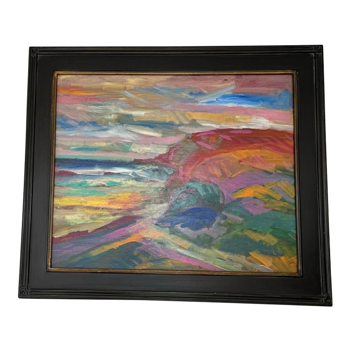 Vintage Listed Artist Juan Guzman Maldonado Landscape, Framed | Chairish