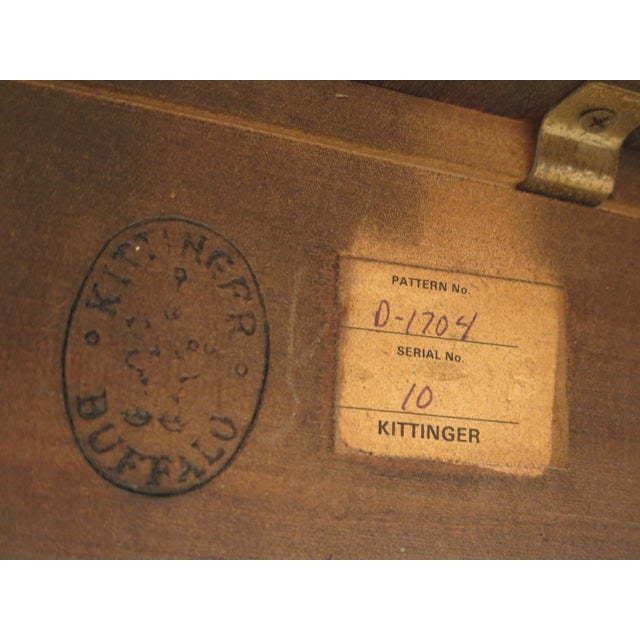 1960s Georgian Kittinger Carved Mahogany Console Table | Chairish