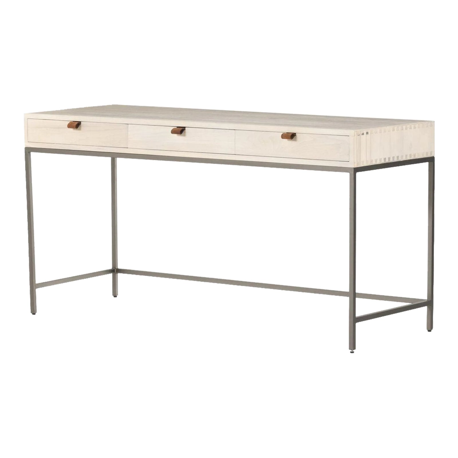 Four Hands Trey Modular Writing Desk, Dove Poplar | Chairish
