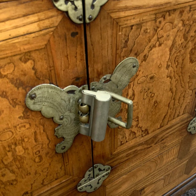 Late 19th Century Antique Korean Asian Beryl Wood Butterfly and Bats ...