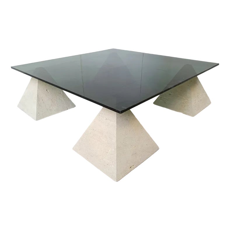 Vintage Stone Pyramid Coffee Table, 1970s | Chairish