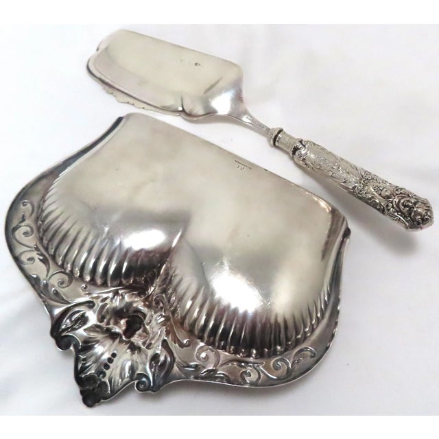 Large Antique American Victorian Silverplate 2 Pc. Table Crumber Set by ...