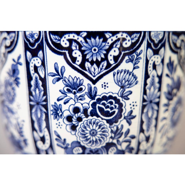 Vintage Dutch Delft Floral Planter Jardiniere | Chairish