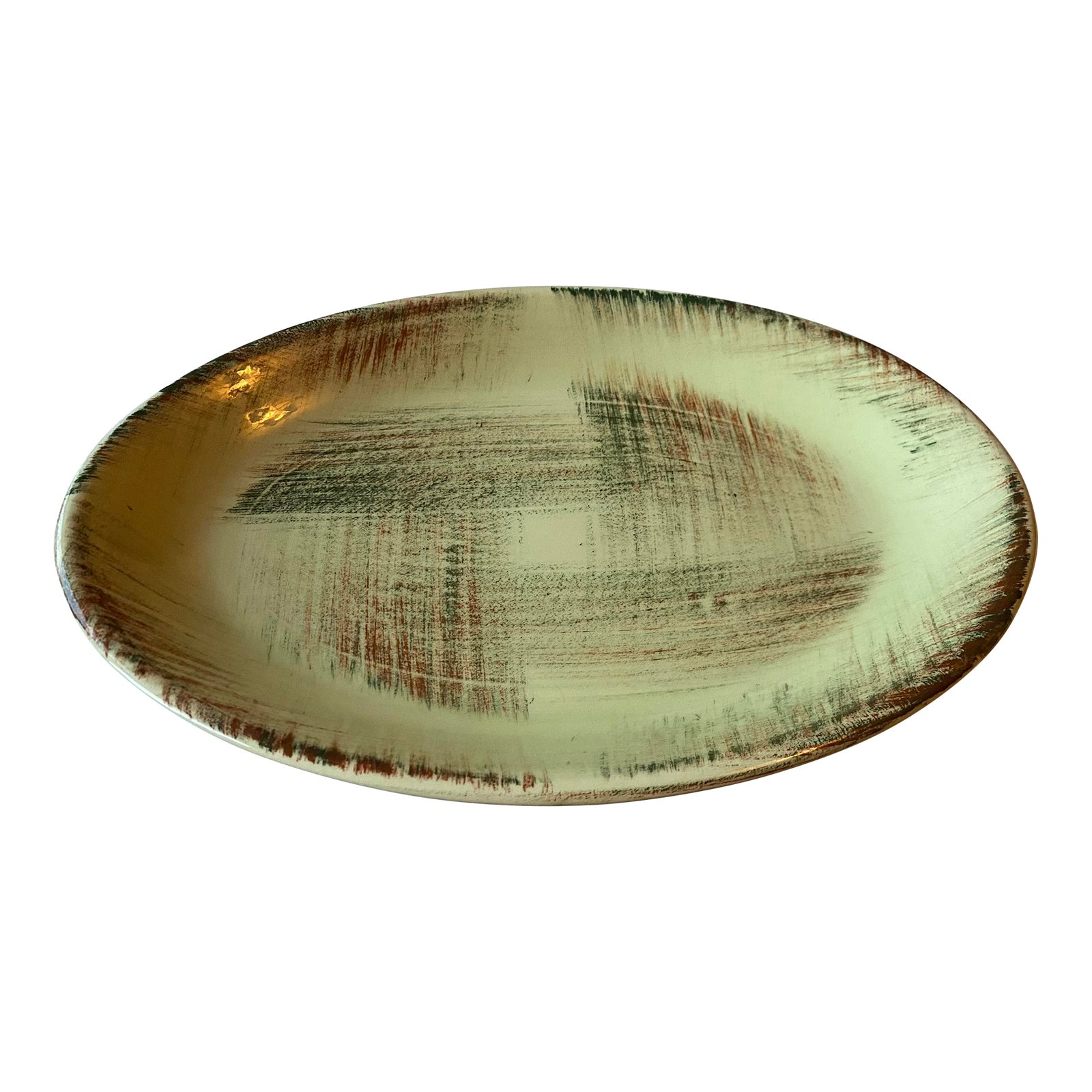 1950s Vernonware "Raffia" Platter | Chairish