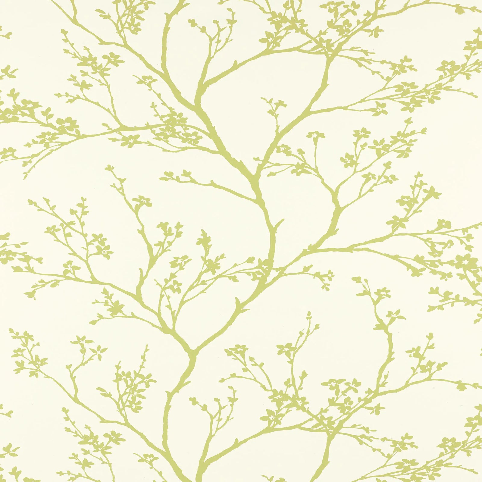 Schumacher Twiggy Wallpaper in Soft Chartreuse | Chairish