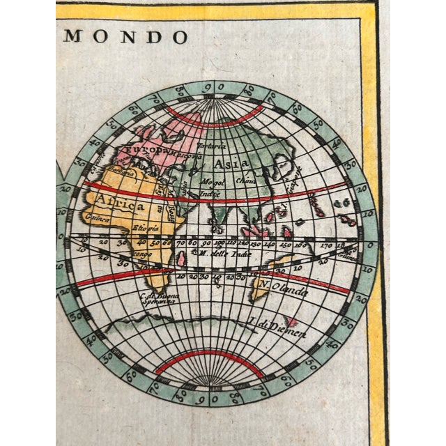 Antique 1788 MappaMondo World Map | Chairish
