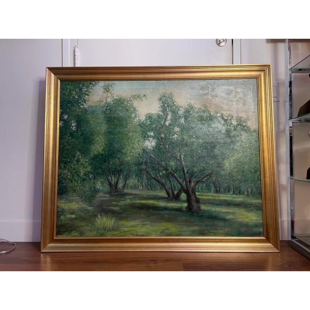 Early 20th Century Wooded Meadow Landscape Painting by Gordon Coutts, Framed | Chairish
