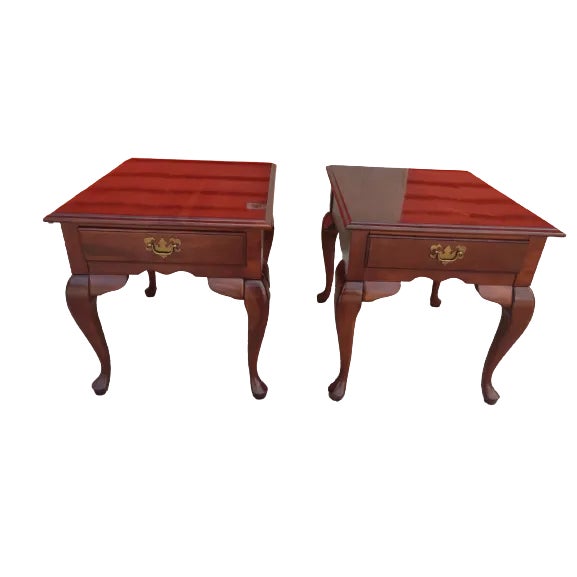 Pair of Late 20th Century Null Furniture Queen Solid Mahogany Side ...
