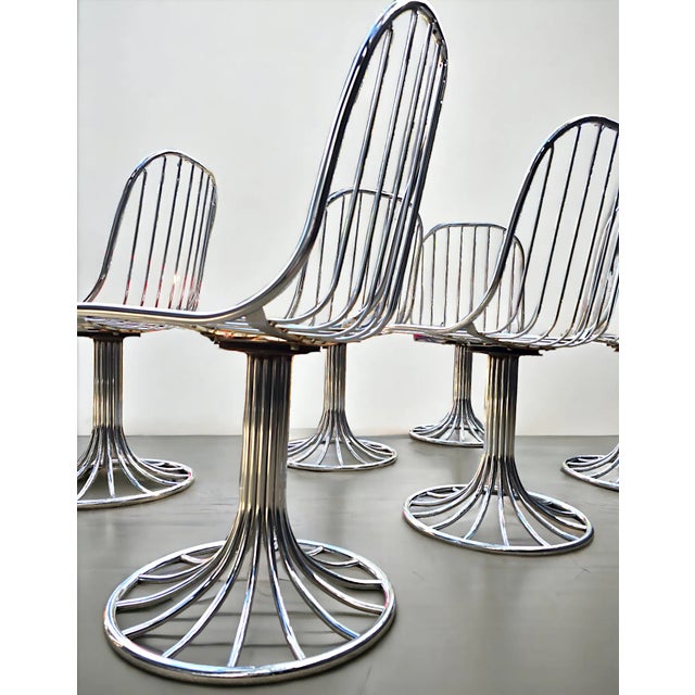 1960s Rima Wire Margot Chairs by Gastone Rinaldi - Set of 6 | Chairish