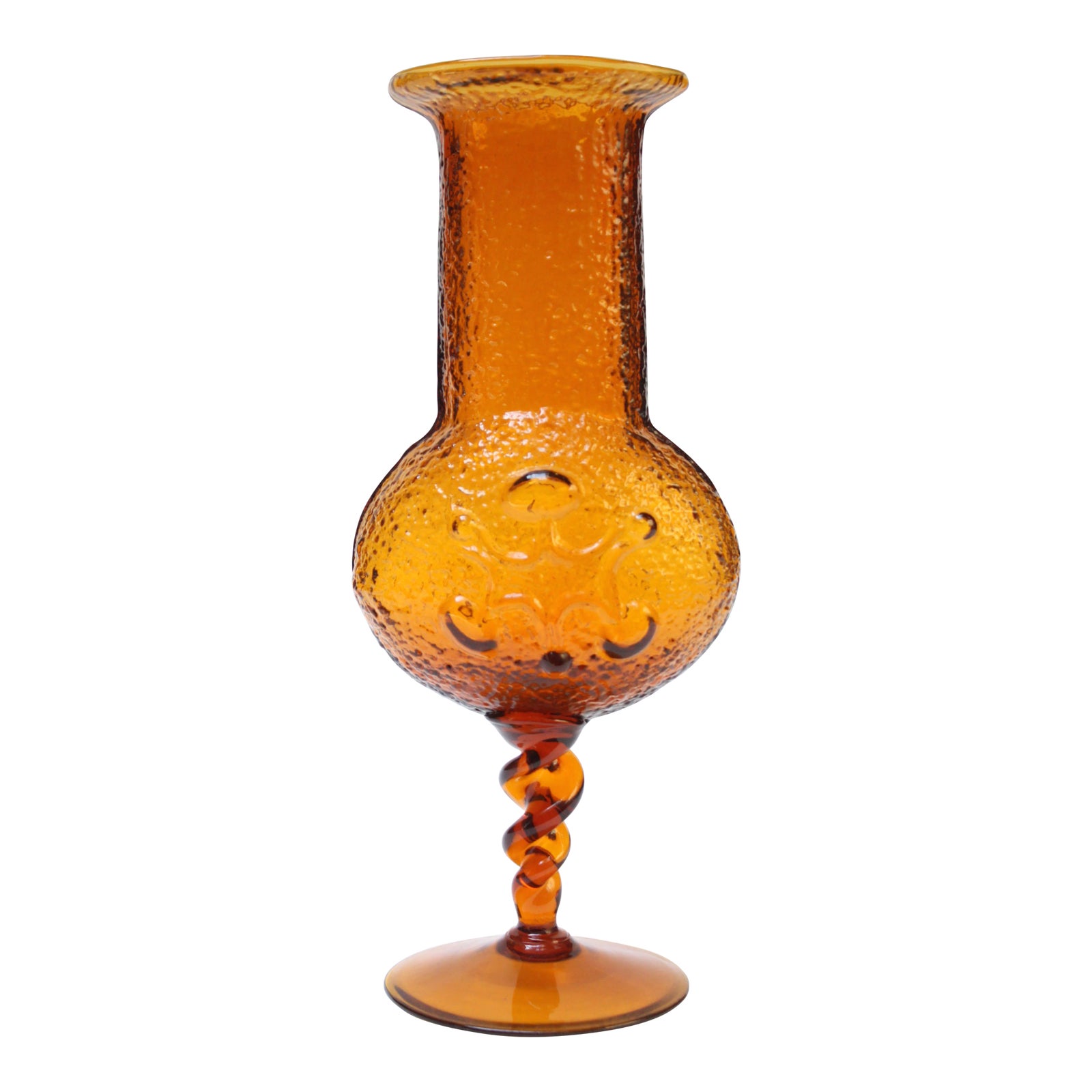 Stelvia Amber Blown-Glass 'Antiqua' Vase designed by Wayne Husted ...