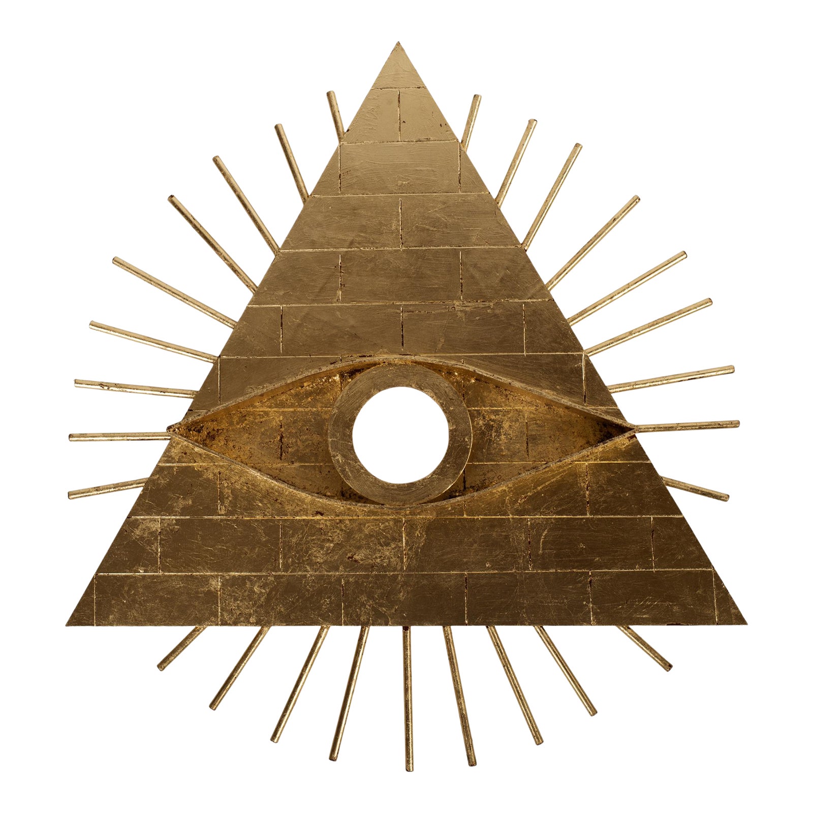 1970s All-Seeing Eye Flush Mounted Wall Sconce Masonic Symbolism | Chairish