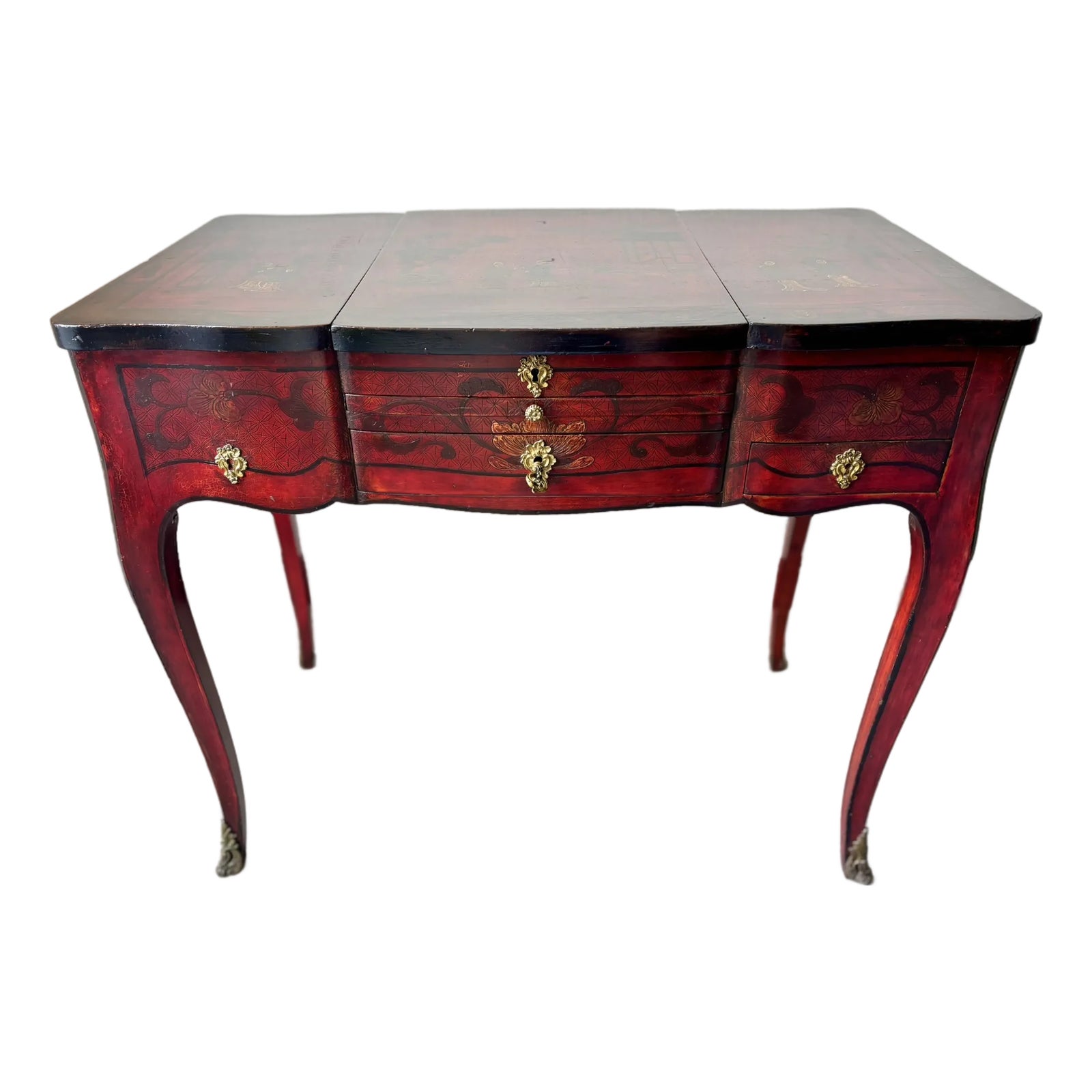 Louis XV Style Chinoiserie Side Table | Chairish