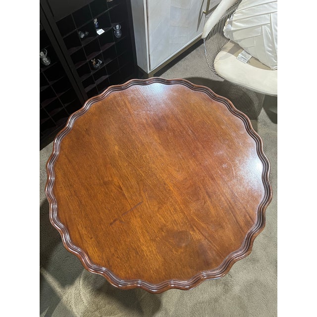 Vintage-Inspired Mahogany Tilt-Top Pie Crust Table | Chairish