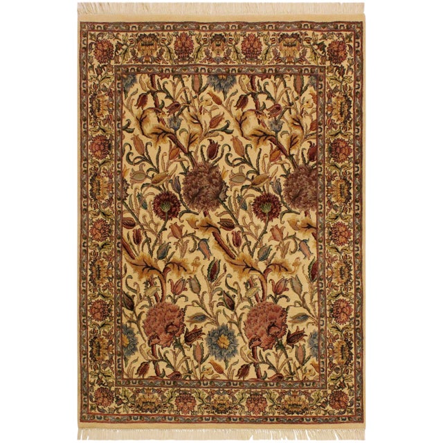 Shabby Chic Semi Vintage Heritage Ivory/Pink Wool Rug - 4'0 X 5'10 ...