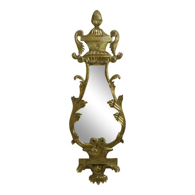 Theodore Alexander Neoclassical Gold Framed Decorator Mirror | Chairish