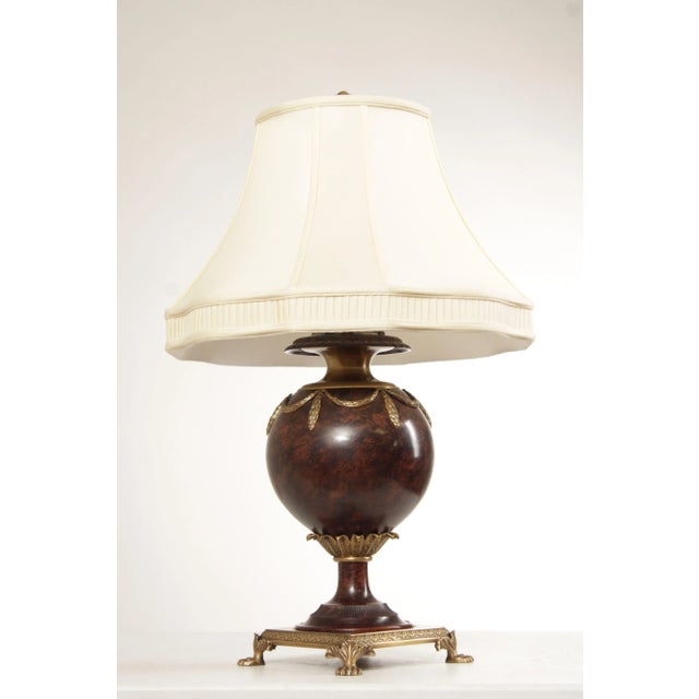 Early 21st Century Neoclassical Style Brass Mounted Vasiform Table Lamp | Chairish