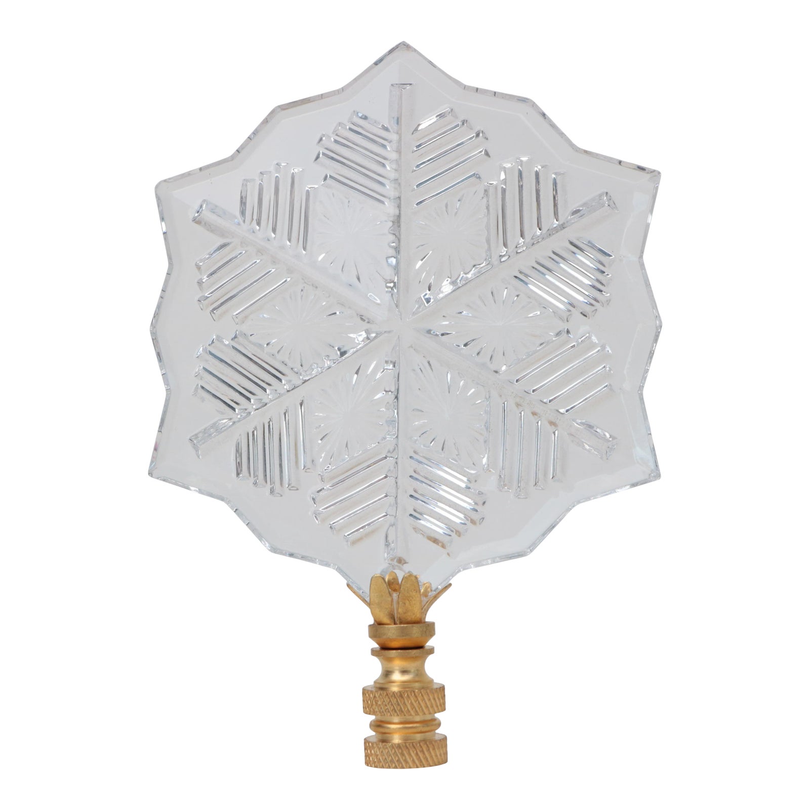Marquis by Waterford Crystal Snowflake Lamp Finial on Brass Hardware ...