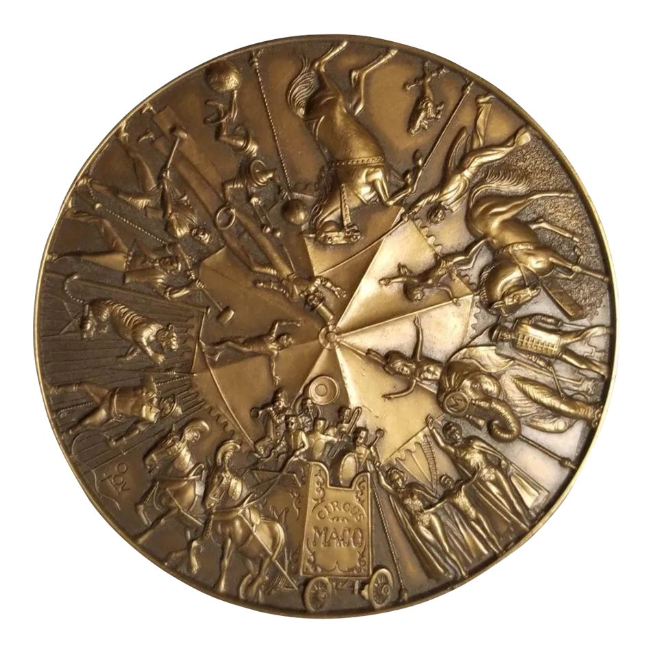 1990s Great American Circus Calendar Medal by Marcel Jovine | Chairish