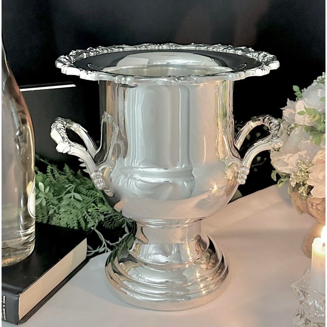 Vintage Oneida Silver Plated Ice Bucket Champagne Bucket | Chairish