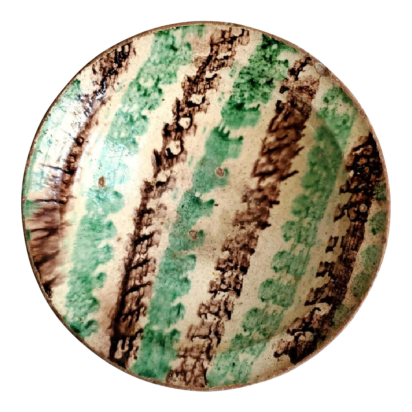 Mid 18th Century Middle Eastern Bowl With Splashware Glaze | Chairish