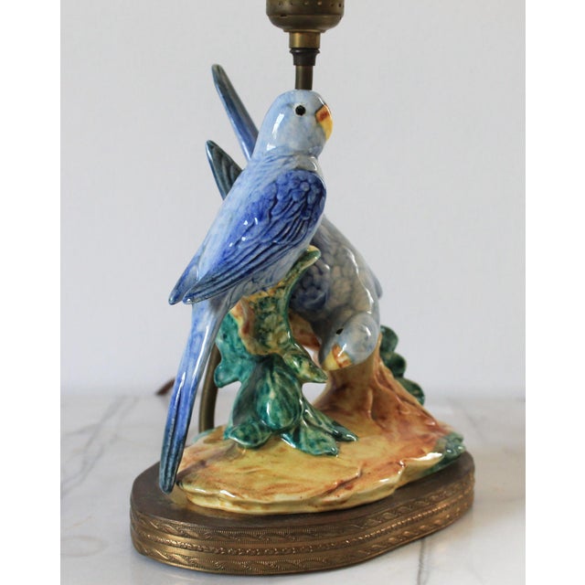 Vintage Stangl Pottery Double Parakeets Table Lamp | Chairish