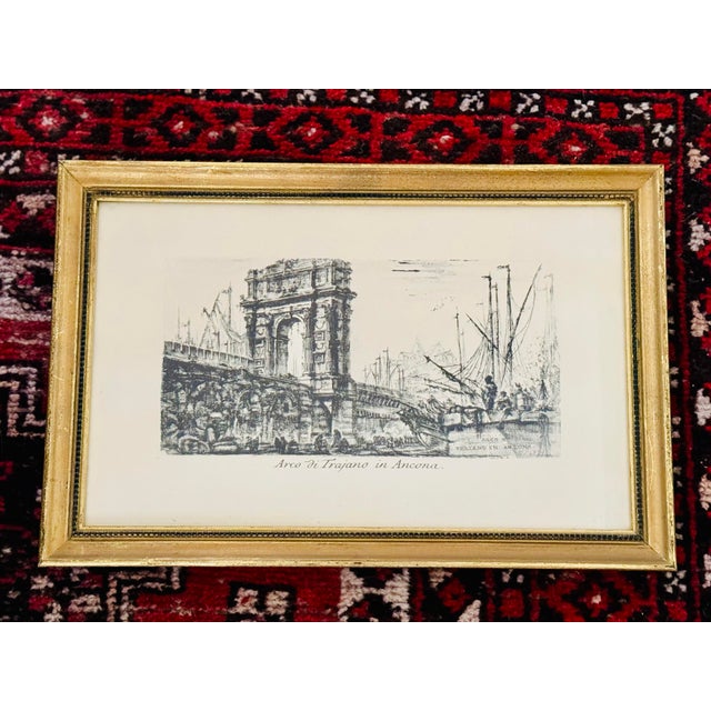Late 20th Century Vintage Prints of Italian Architecture in Gold Gilt ...