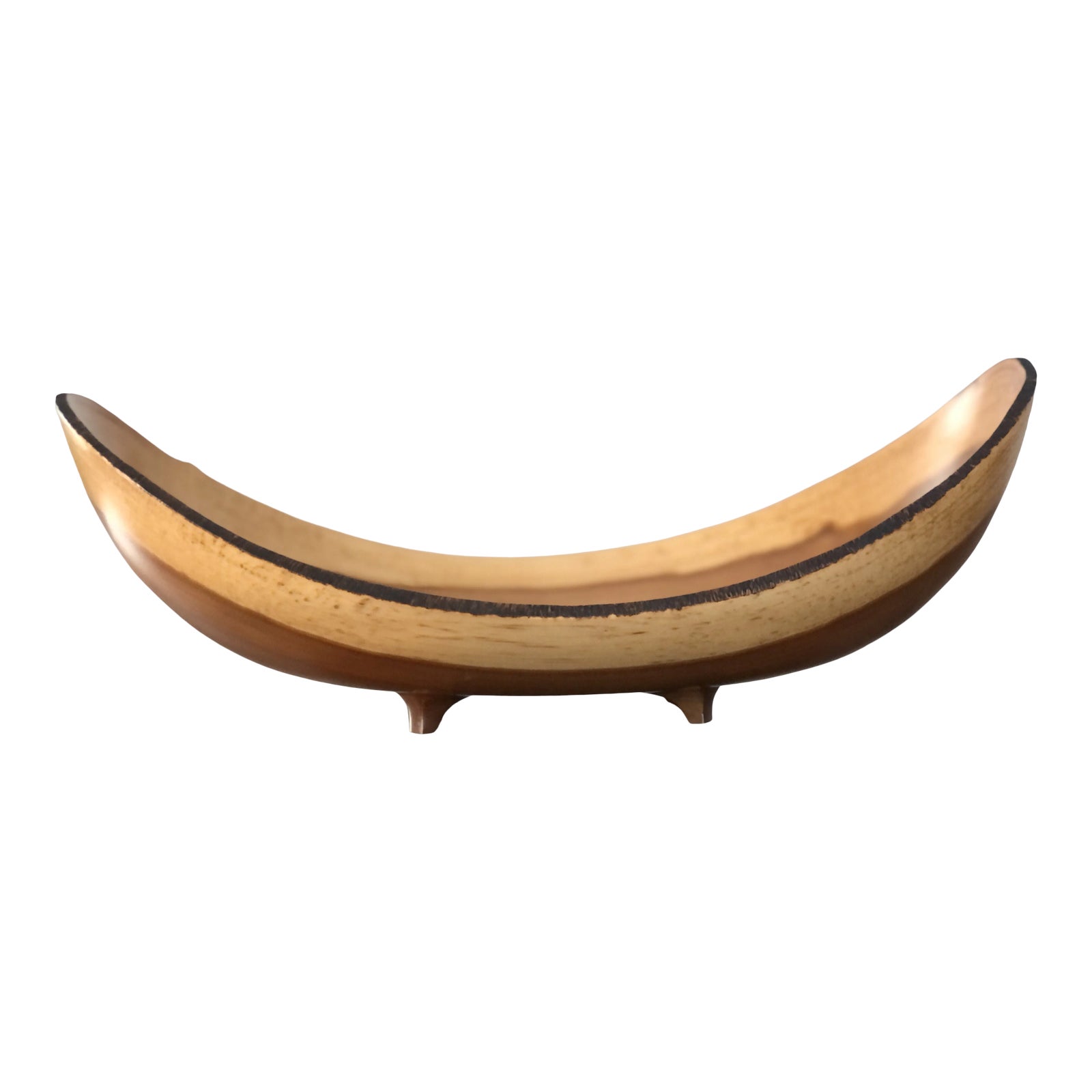 Steve Miller Organic Modern Hand Turned Poplar Wood Bowl With Hand ...