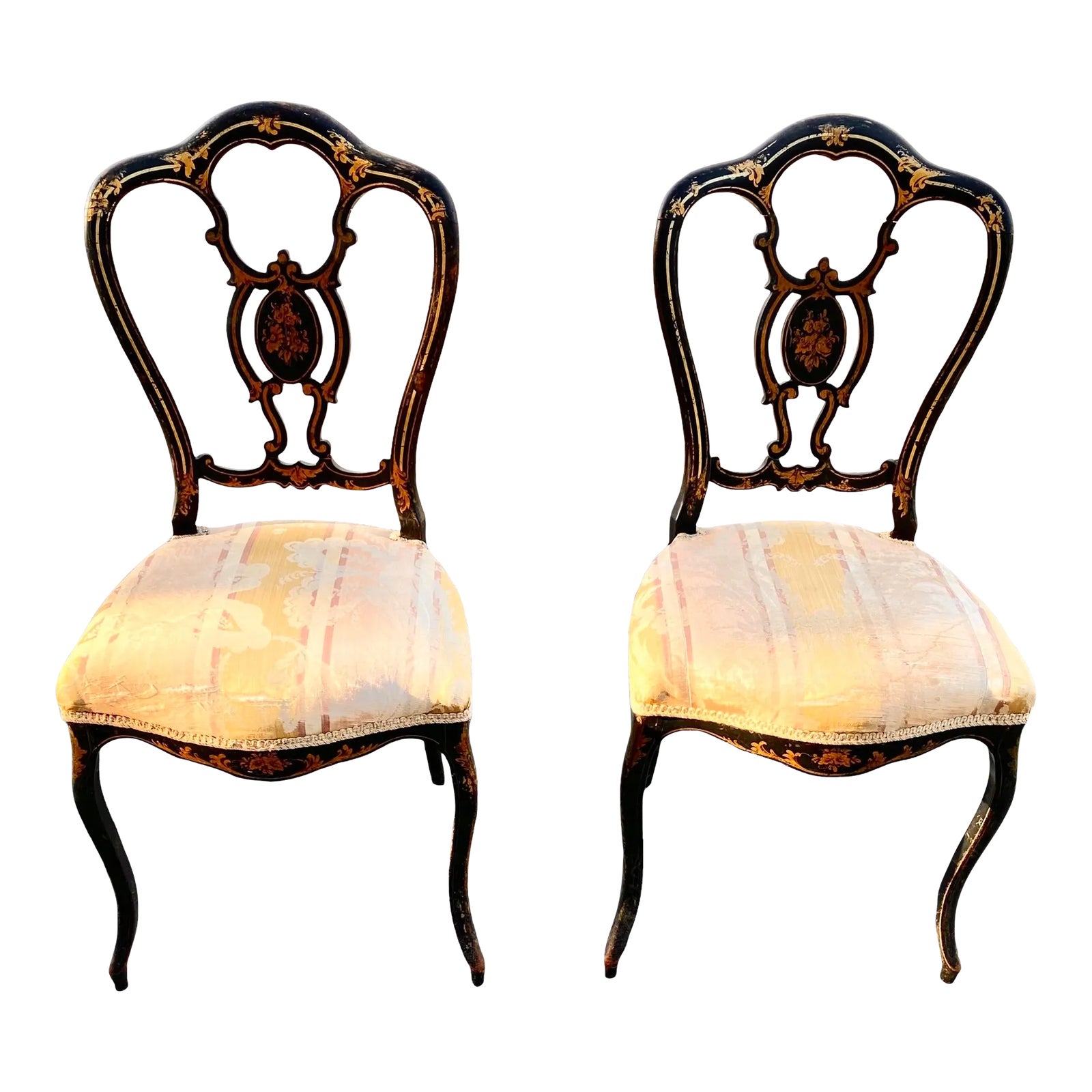 Mid 19th Century Pair of Napoleon III Chairs | Chairish