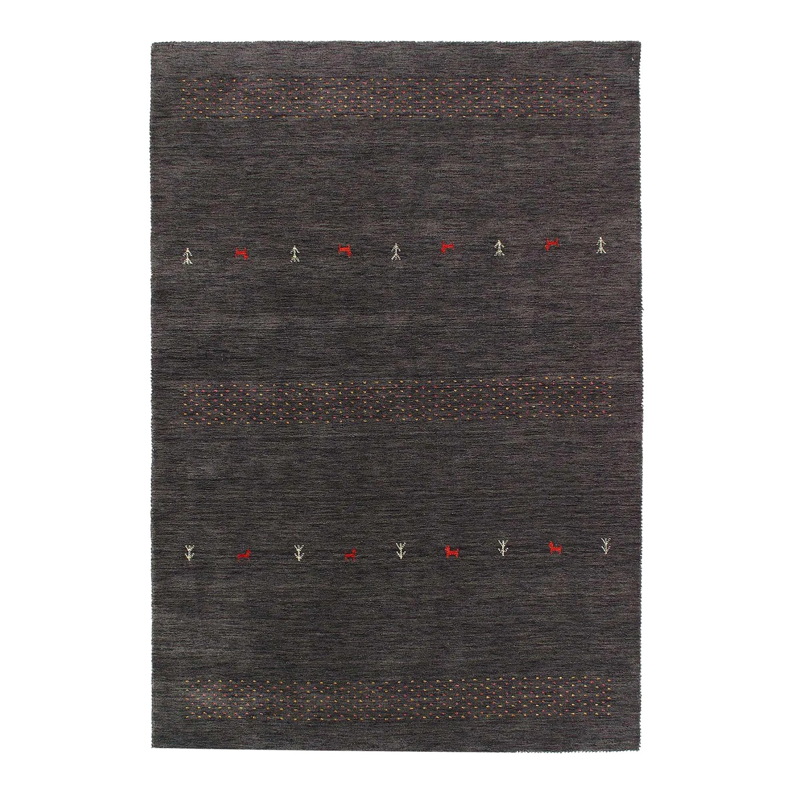 Fine Hand Knotted Persian Gabbeh Design | Chairish