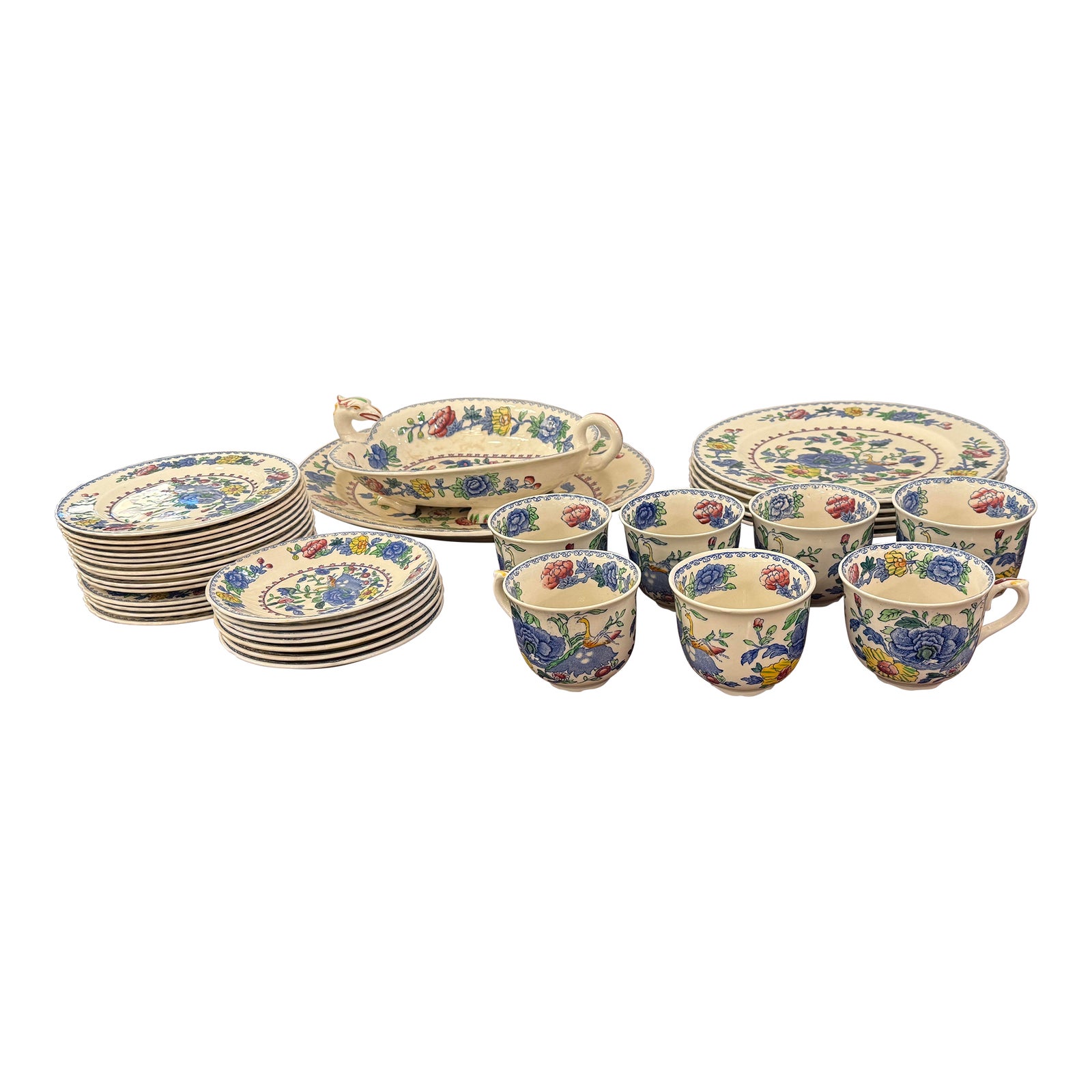 Mid 20th Century Mason's Regency Plantation Collection, Set of Thirty ...