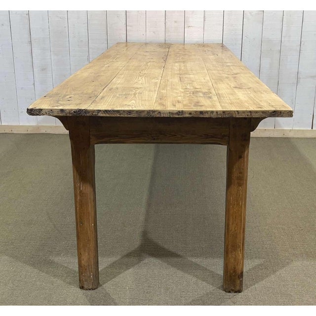 Early 20th Century Fir Farmhouse Table | Chairish