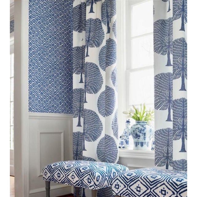 Mulberry Tree Fabric - Sky Blue | Chairish