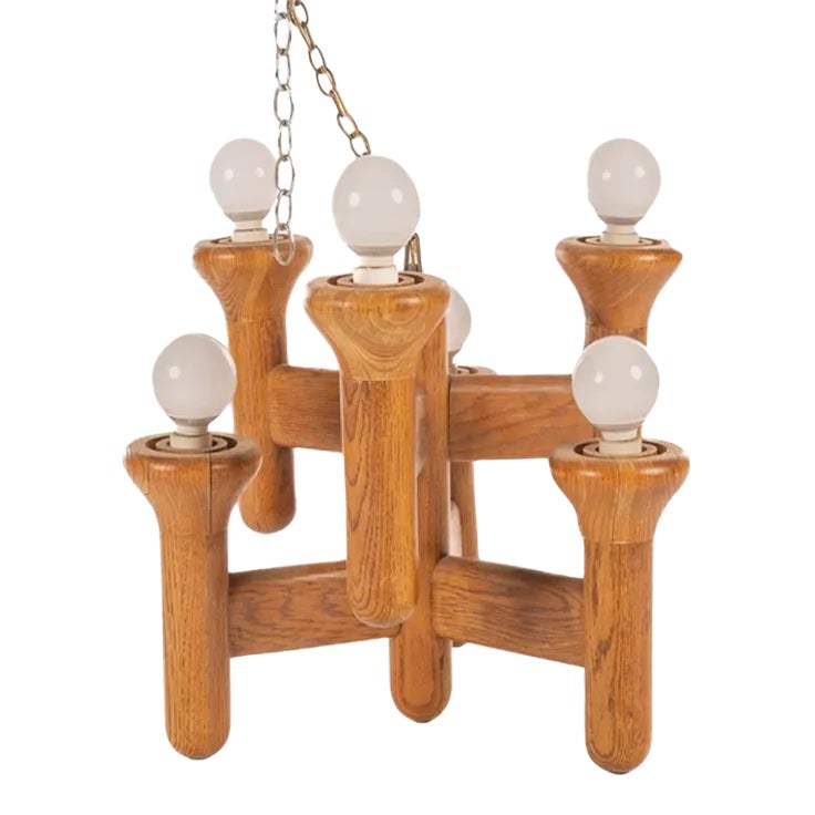 1970s Modeline Cactus Form 6 Arm Chandelier or Table Lamp | Chairish