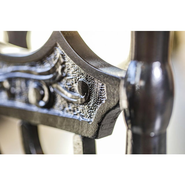 1990s Vintage Ebonized Gothic Rocking Chair | Chairish