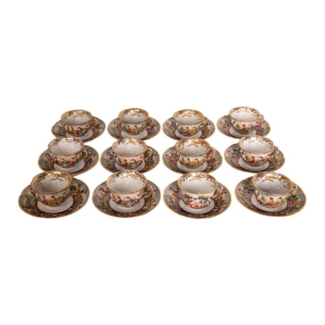 Antique Naples Porcelain 215 Piece Dinner & Tea Service Napoleon Au Roi ...