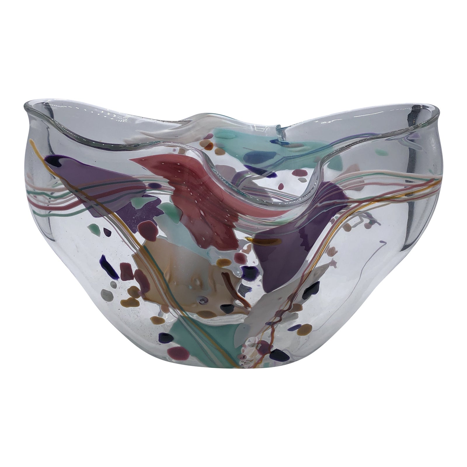 Stephen Rich Nelson Art Glass Vase | Chairish