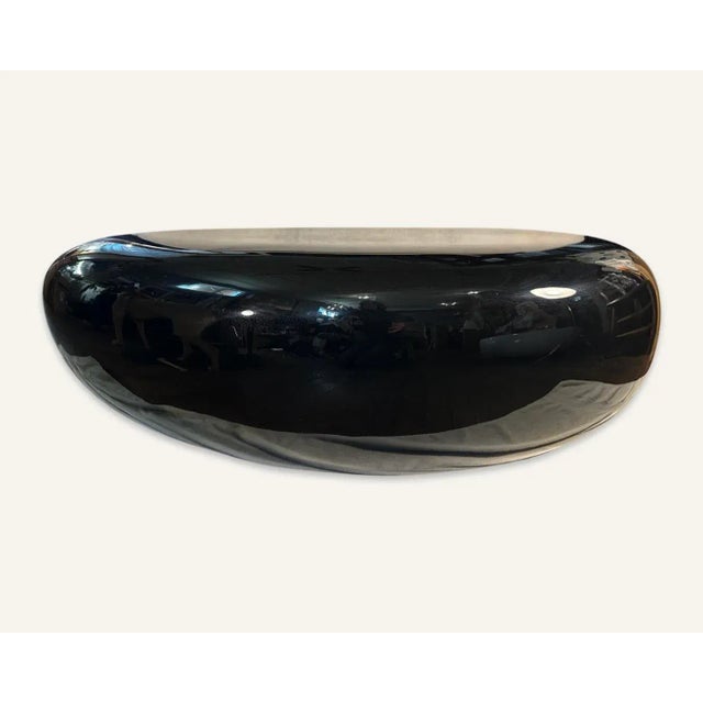 1970s One Black Jason Phillips Riverstone Coffee Table | Chairish