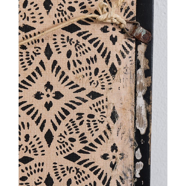 Japanese Showa Painted Panel Screen Persimmon Branch | Chairish