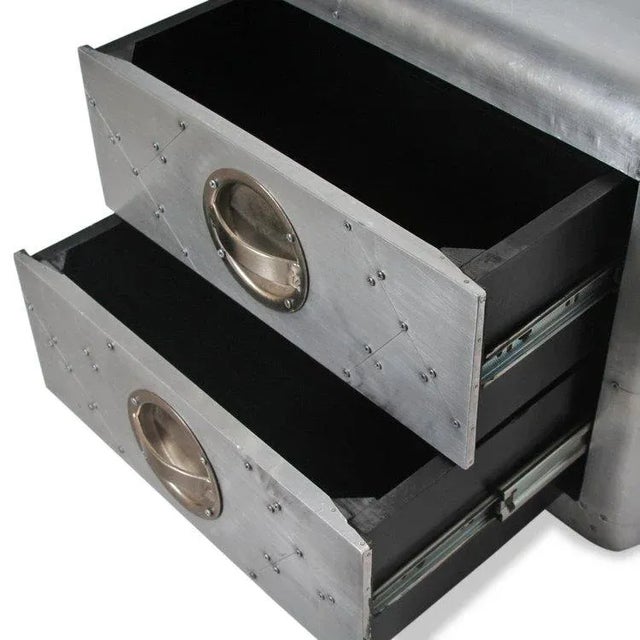 Aluminium Aviator Style Side Table | Chairish