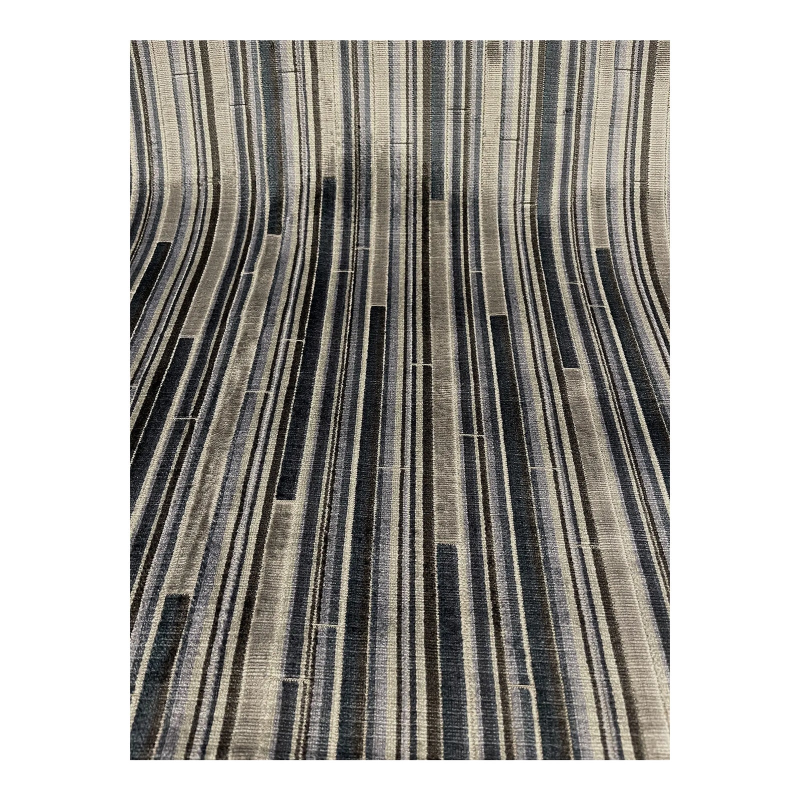 Caracole Modern Block Stripe Pattern Velvet Designer Fabric - 6123-10cc ...
